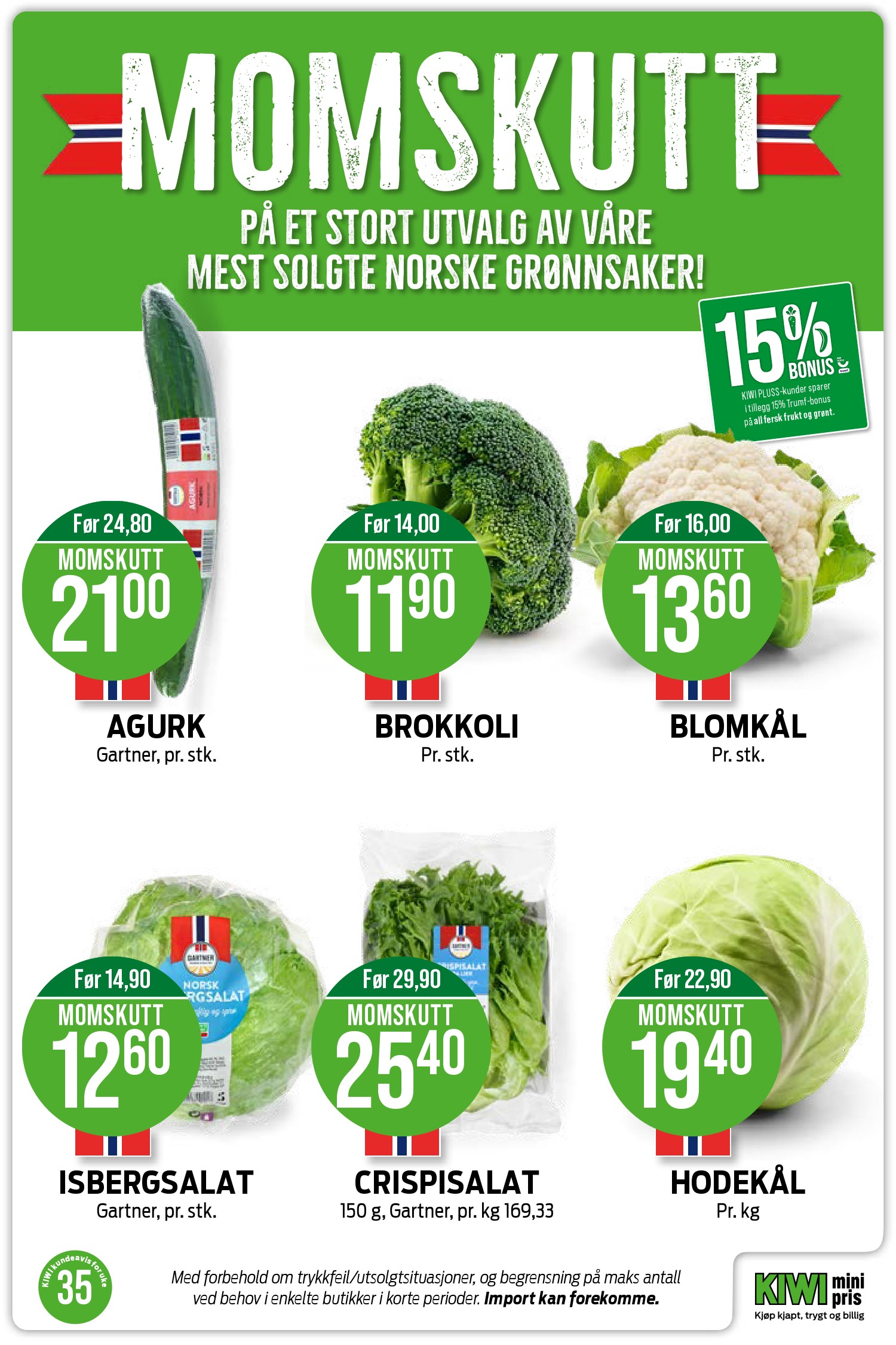 Kiwi kundeavis - Tilbud uke 35